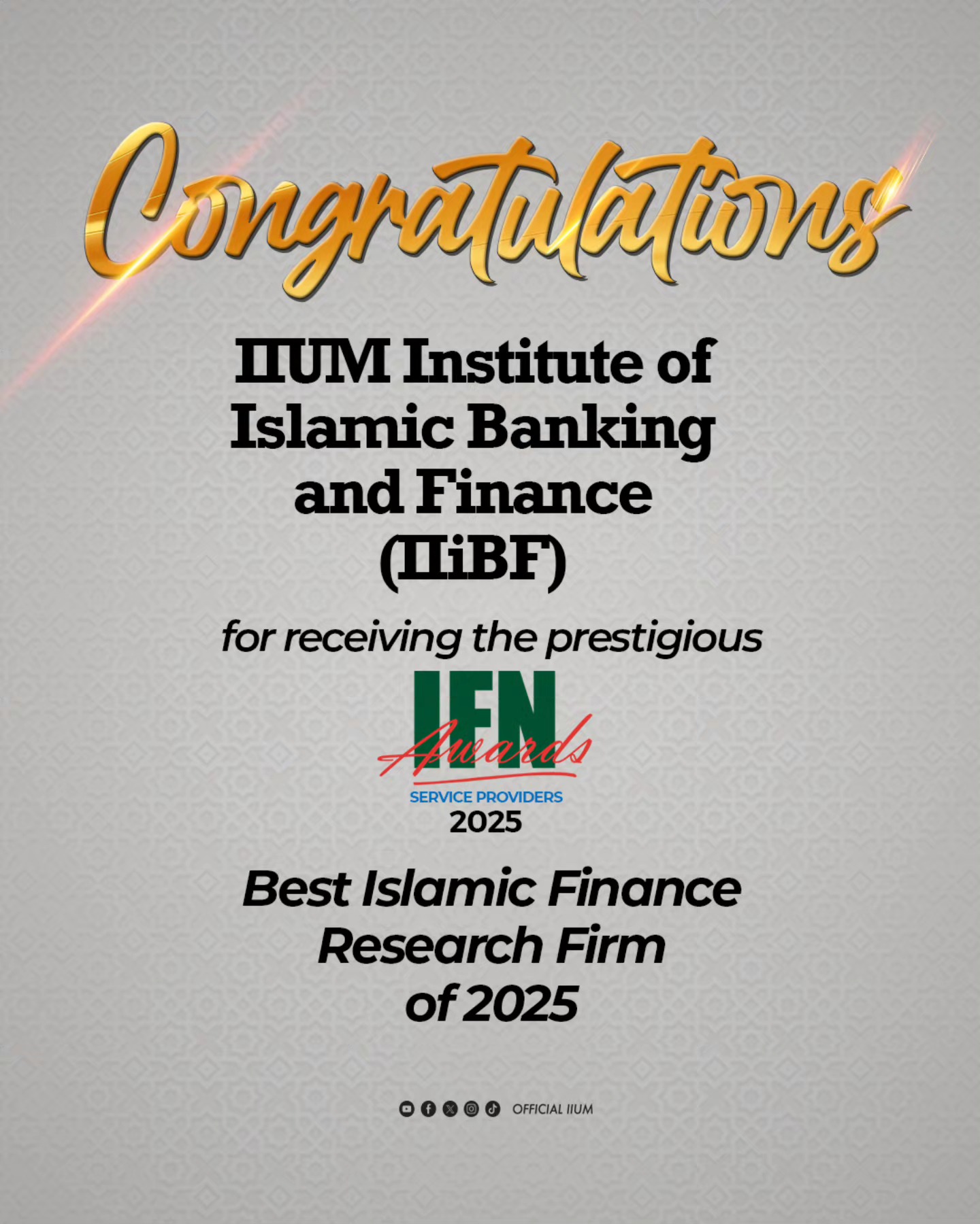 IIUM Institute of Islamic Banking and Finance – Premier Global Centre ...