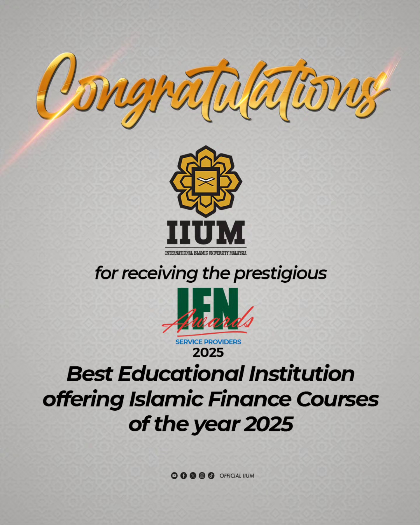 IIUM Institute of Islamic Banking and Finance – Premier Global Centre ...