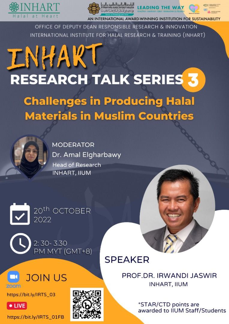 Webinar – INTERNATIONAL INSTITUTE FOR HALAL RESEARCH AND TRAINING (INHART)