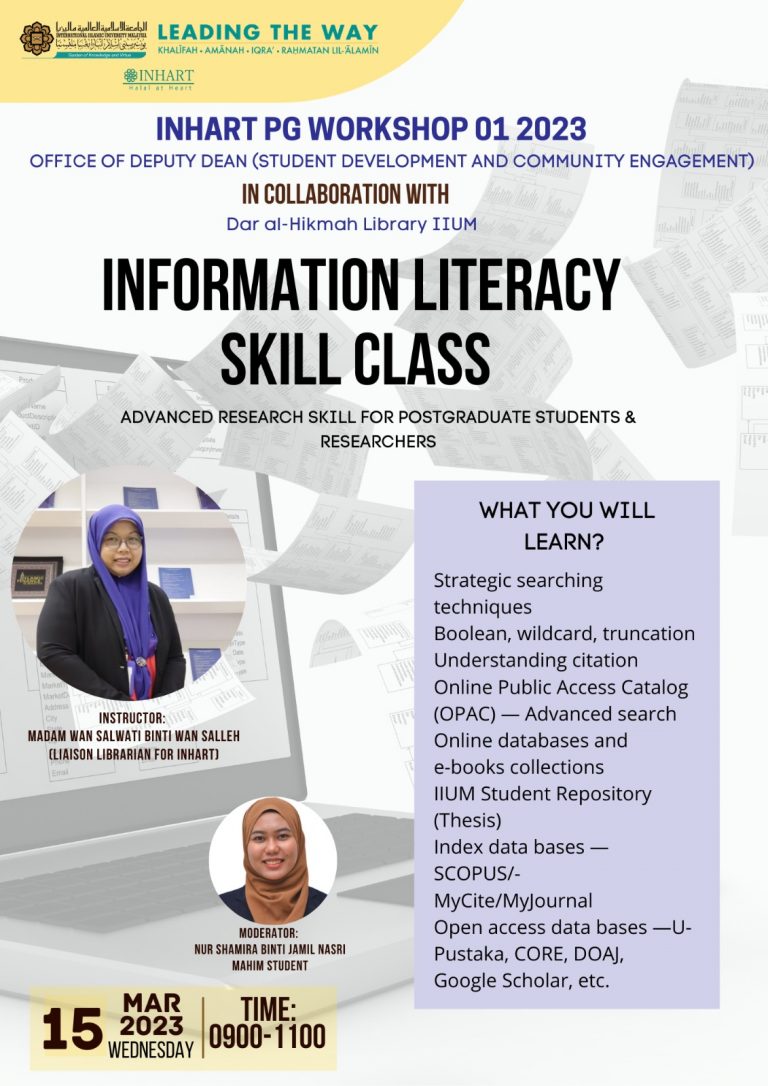 Webinar – INTERNATIONAL INSTITUTE FOR HALAL RESEARCH AND TRAINING (INHART)