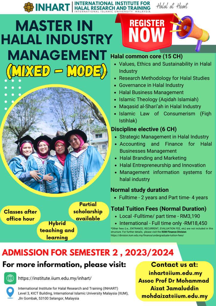 INTERNATIONAL INSTITUTE FOR HALAL RESEARCH AND TRAINING (INHART ...